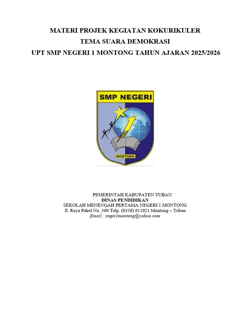 Materi Projek Kegiatan Kokurikuler Pemilos 2025 | PDF