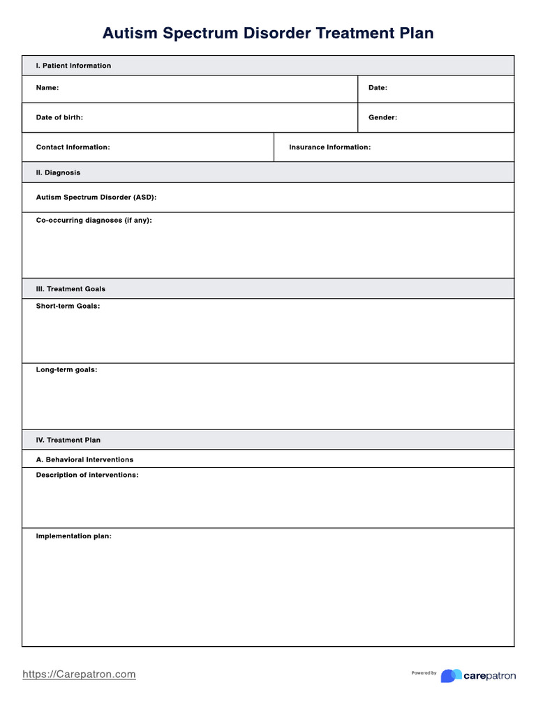 Autism Treatment Plan Overview | PDF