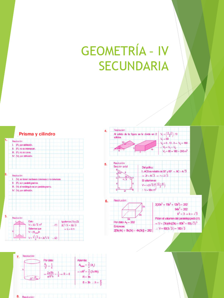 Geometría - Algebra-IV Secundaria | PDF