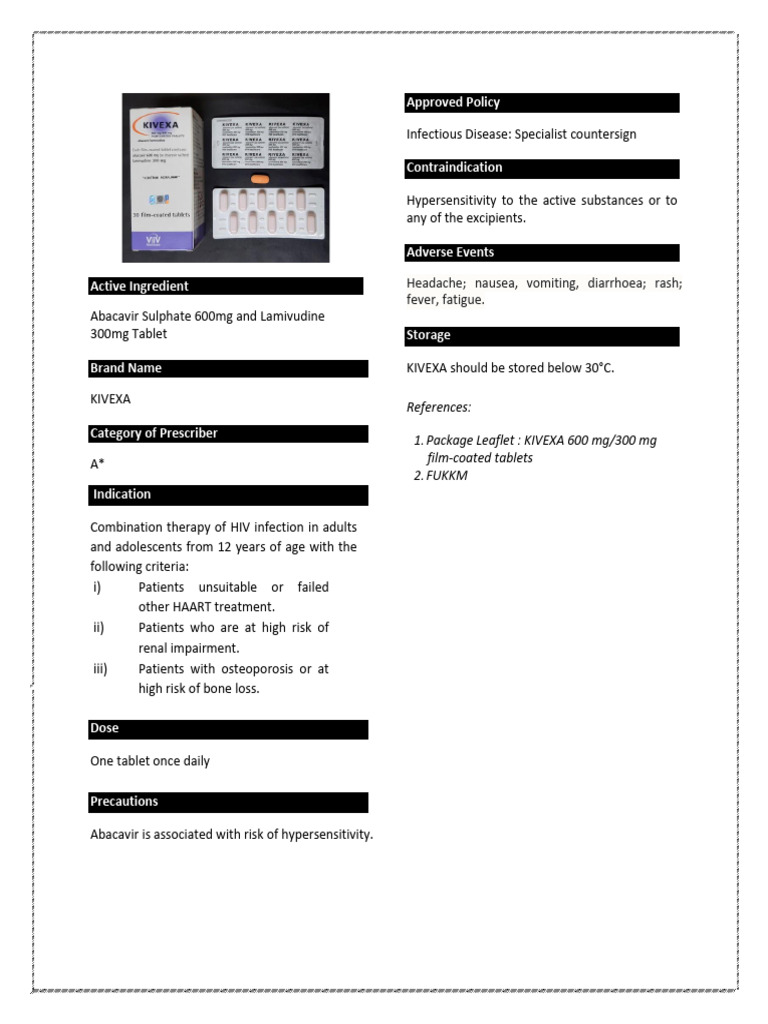 Drug Review Kivexa DCHC | PDF