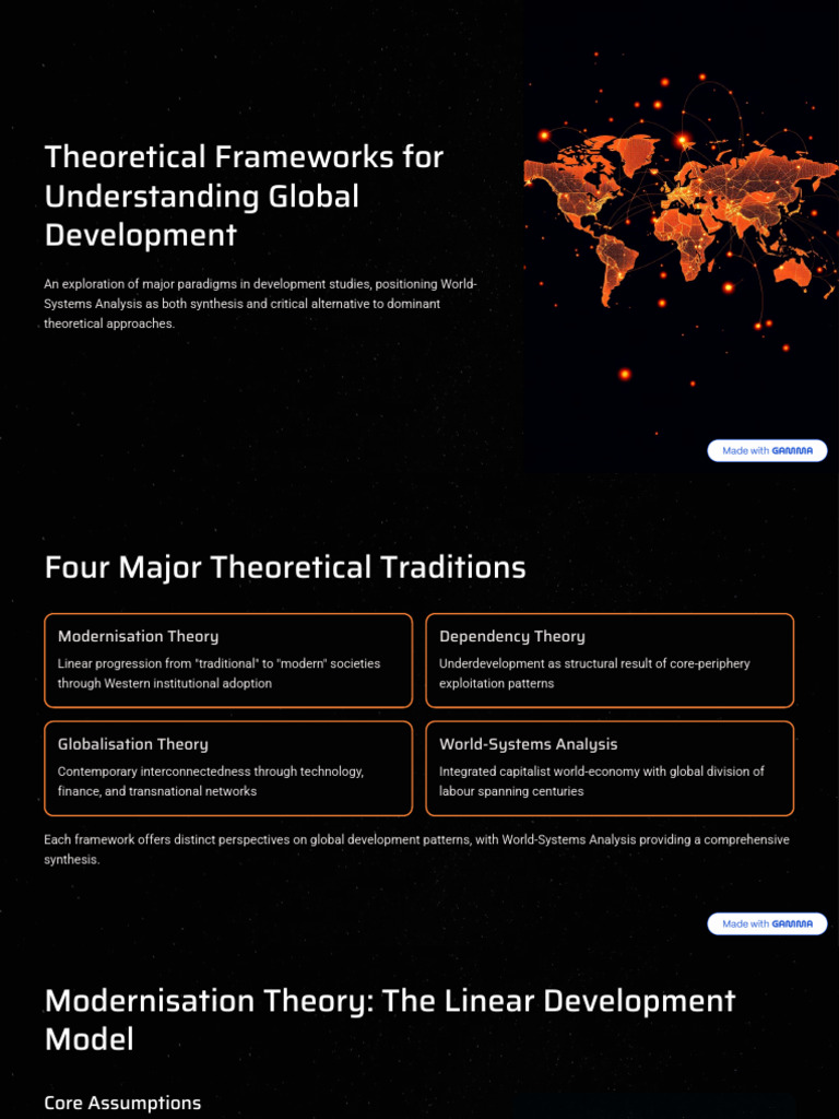 Theoretical Frameworks For Understanding Global Development | PDF ...