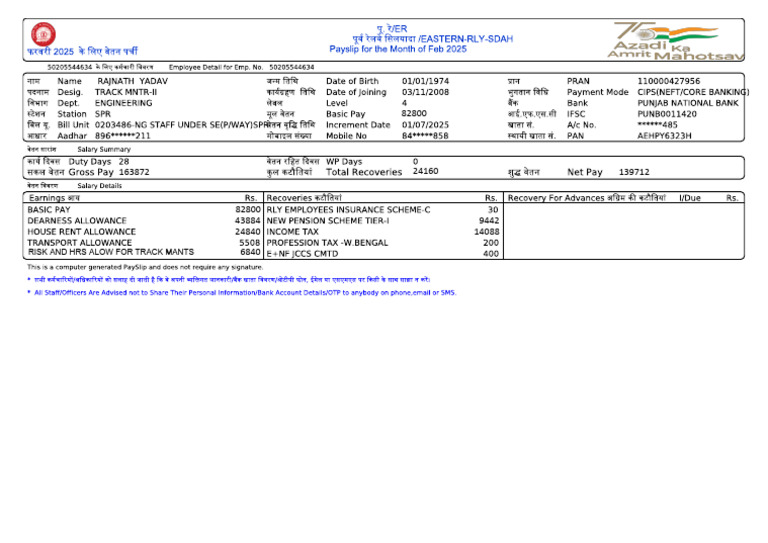 Pay Slip Pdf202502 | PDF