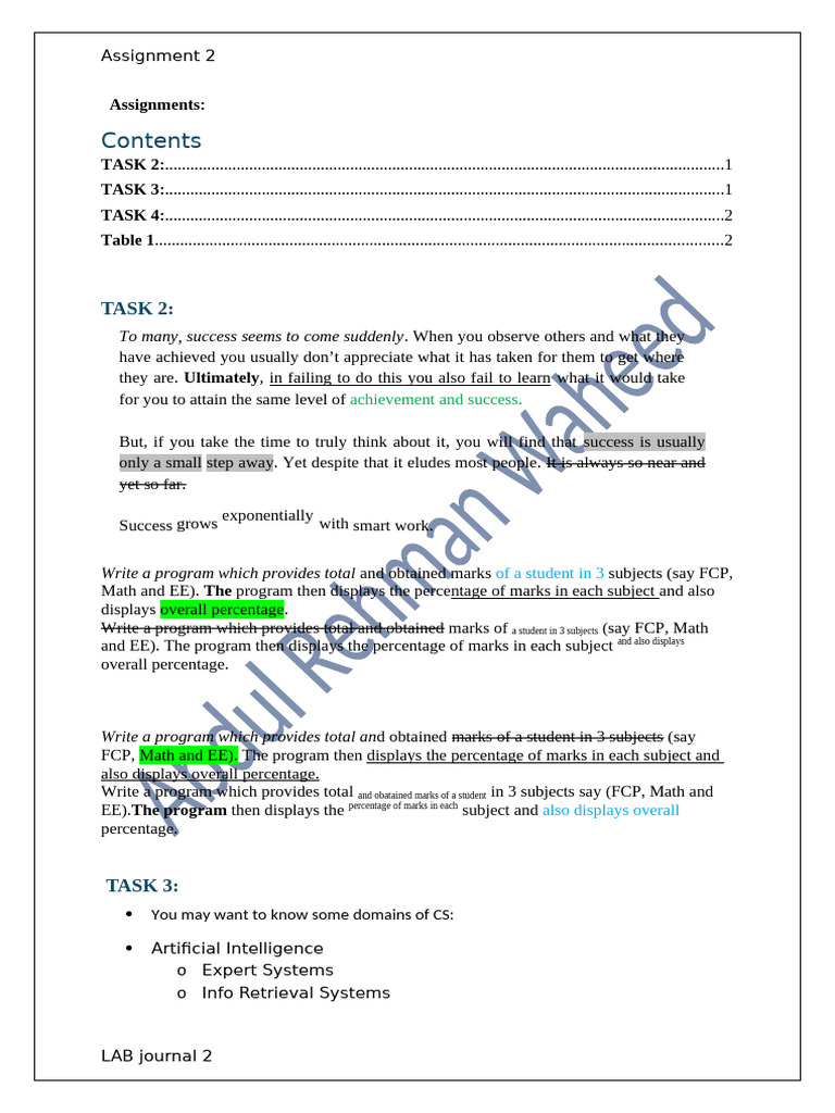 03-134252-002 Lab Journal 2 | PDF | Computing