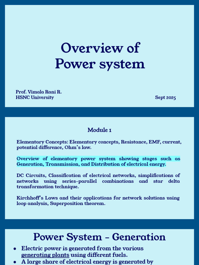 Power System Overview: Generation to Distribution | PDF | Power Station ...