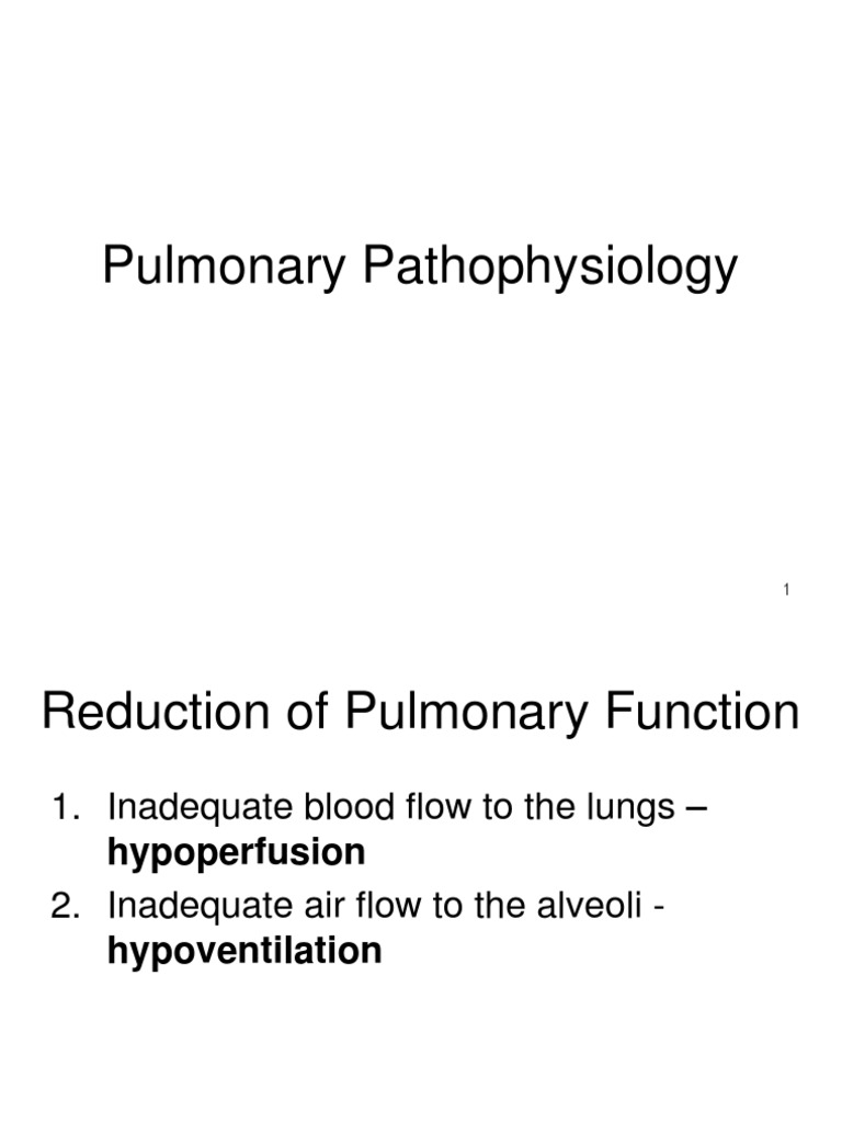Pulmonary PathoPhysiology | PDF | Chronic Obstructive Pulmonary Disease ...