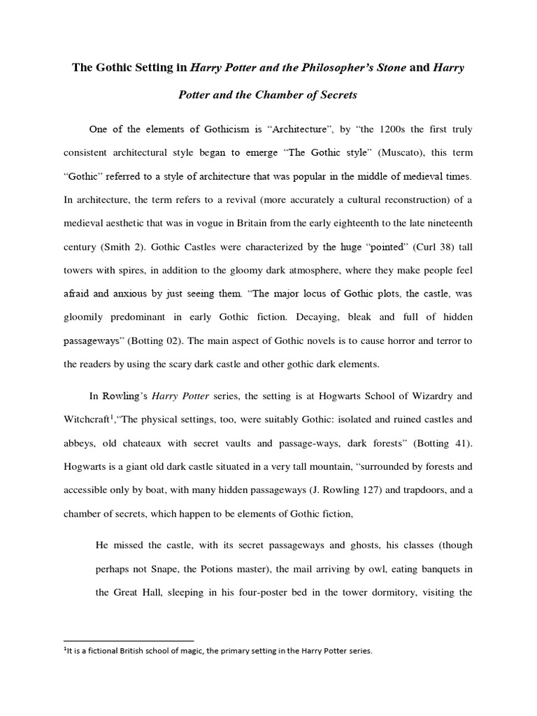Gothic Elements in Harry Potter Settings | PDF | Harry Potter
