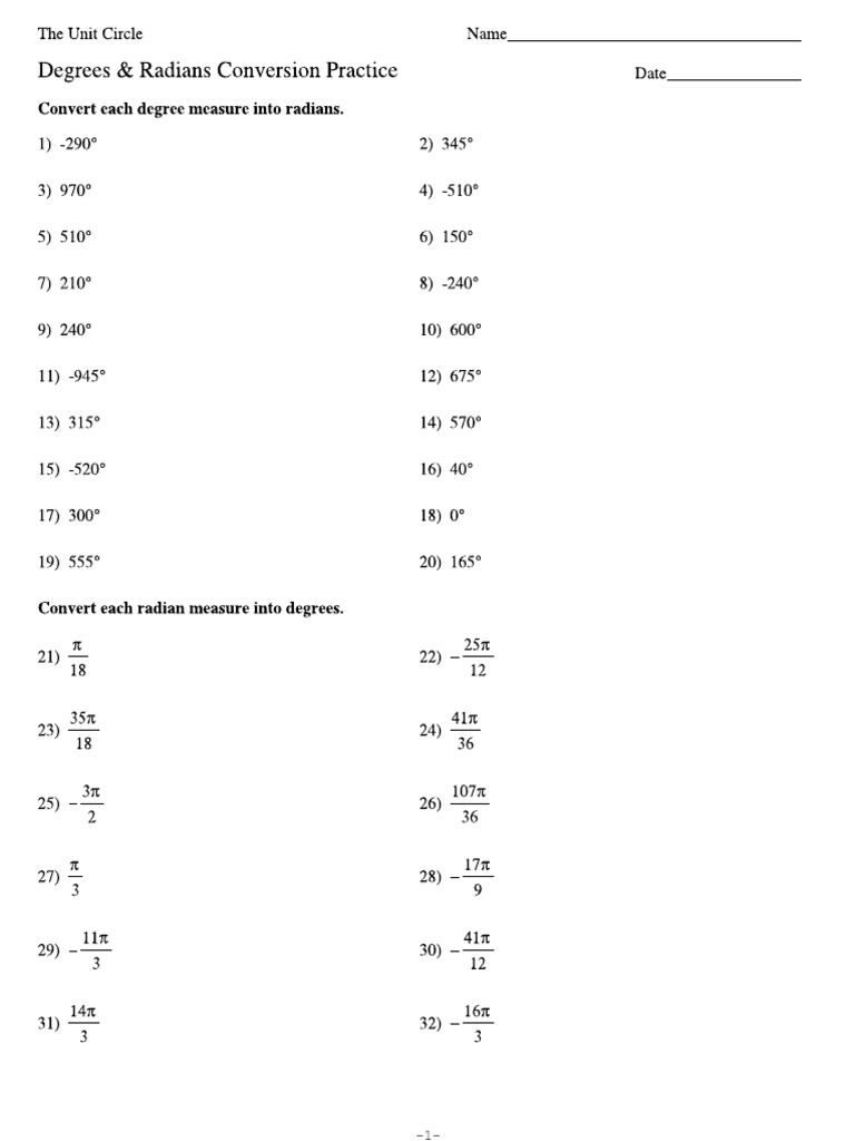 Degree and Radians | PDF
