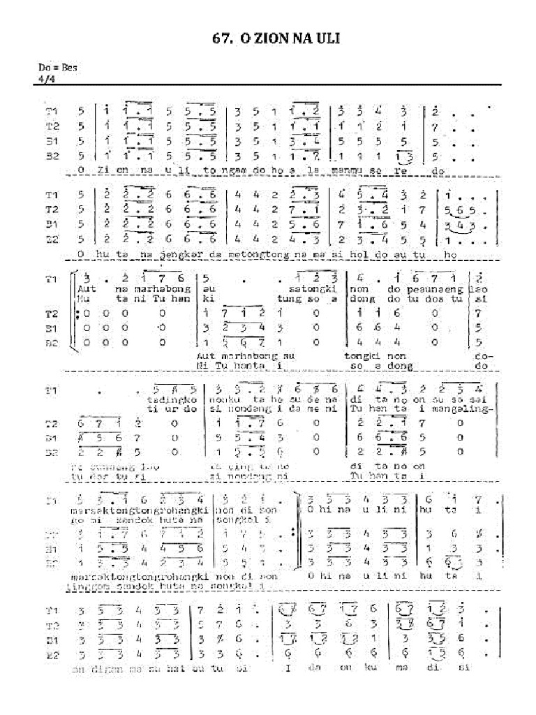 O Zion - Teks Koor | PDF