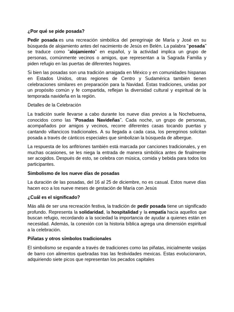 Por Qué Se Pide Posada | PDF