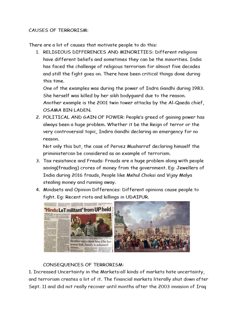GEOGRAPHY Project On Terrorism in Different Regions | PDF | September ...