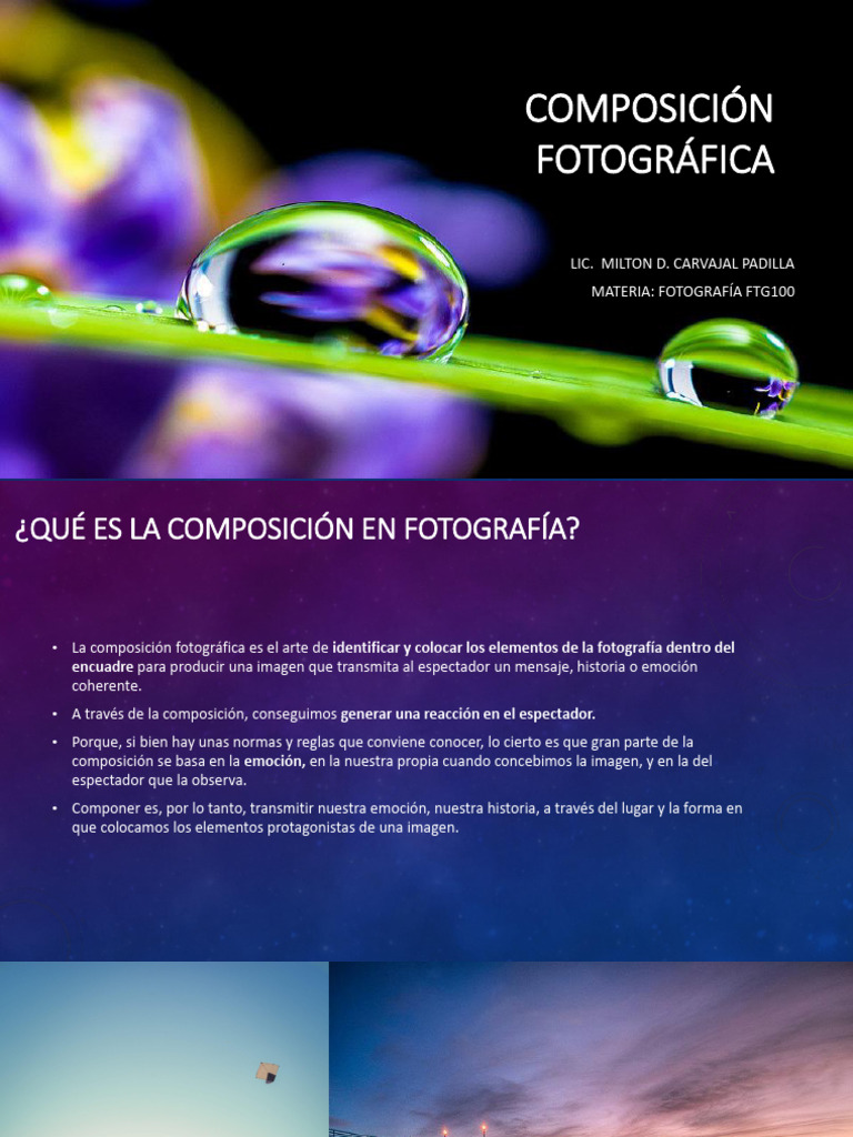 Tipos de Composición Fotográfica | PDF | Composición (artes visuales ...