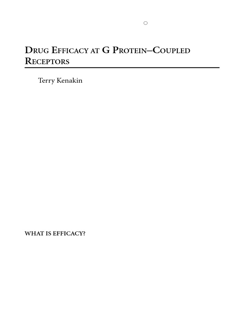 Drug Efficacy at G Protein-Coupled Kenakin2002 | PDF | Ligand ...