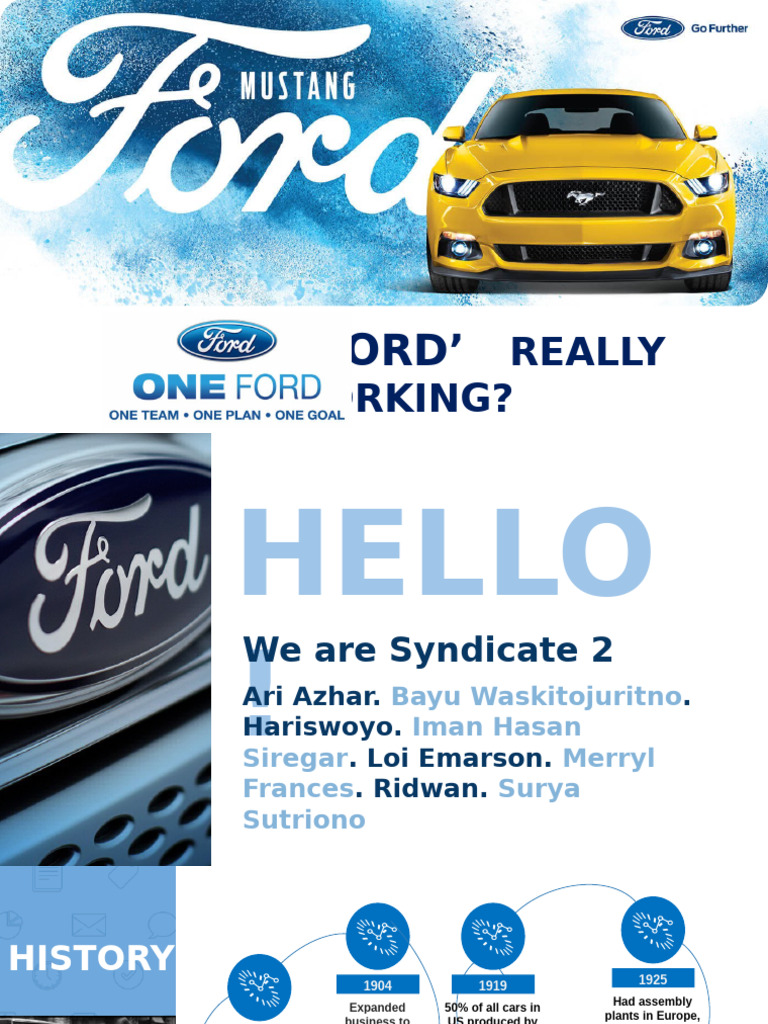 Evaluating Ford's 'One Ford' Strategy | PDF | Ford Motor Company | Car
