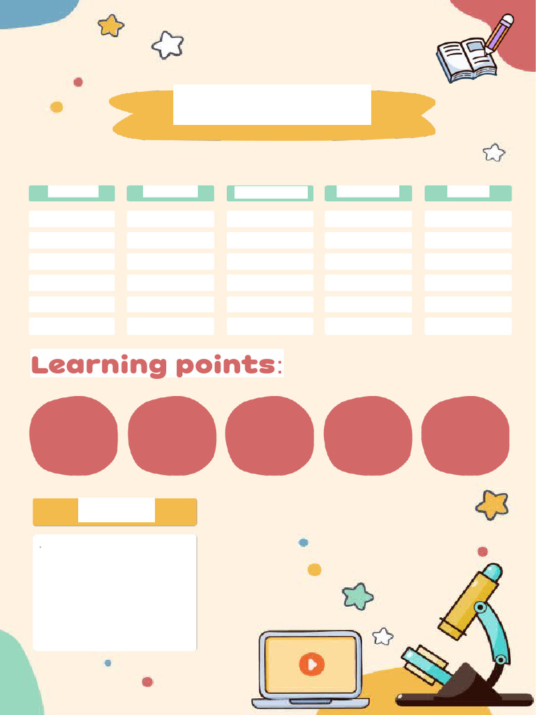 Activity Chart-Schedule Planner | PDF