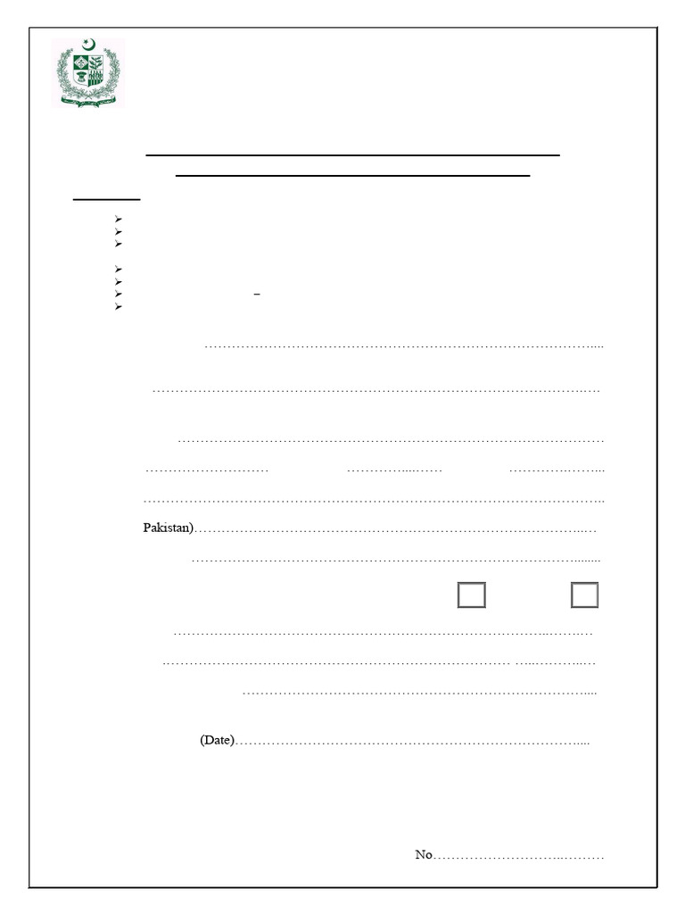 Performa For Applicants Applying For Character Certificate For Spain | PDF