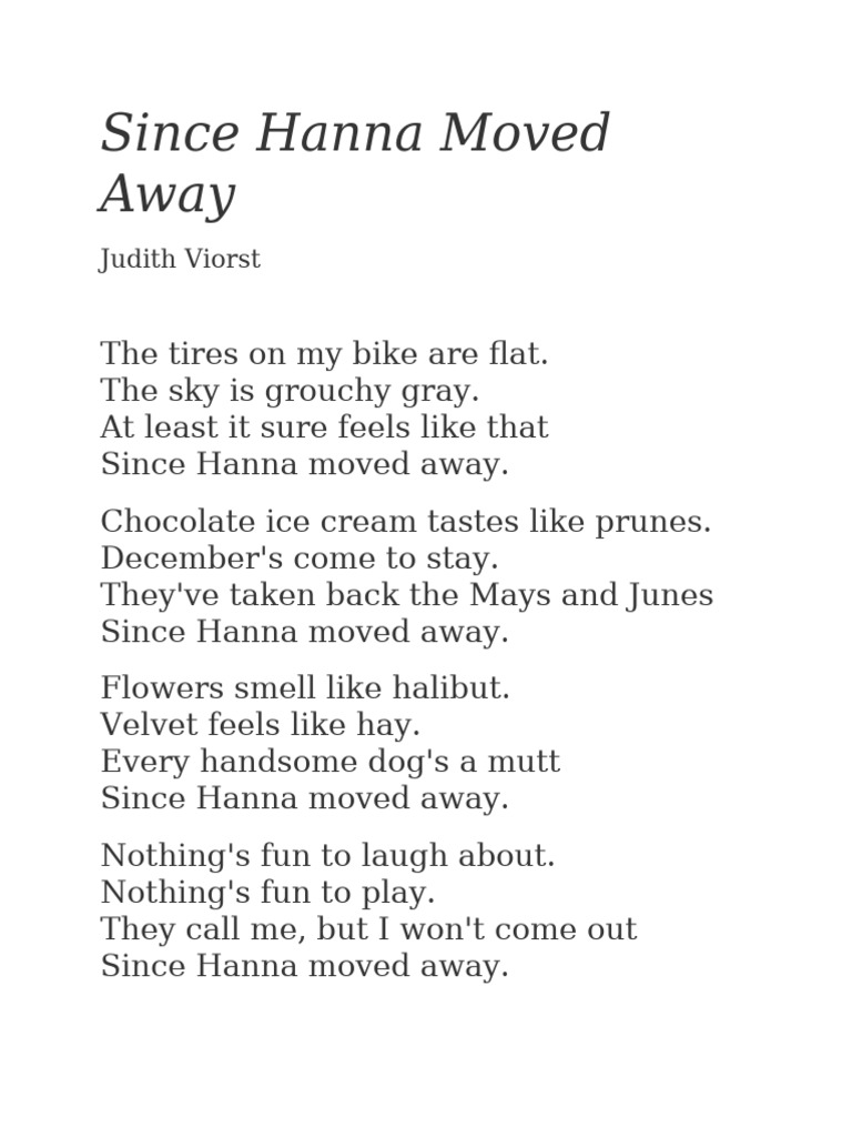 Sample Poems - Judith Viorst, Jack Prelutsky, Kenn Nesbitt | PDF