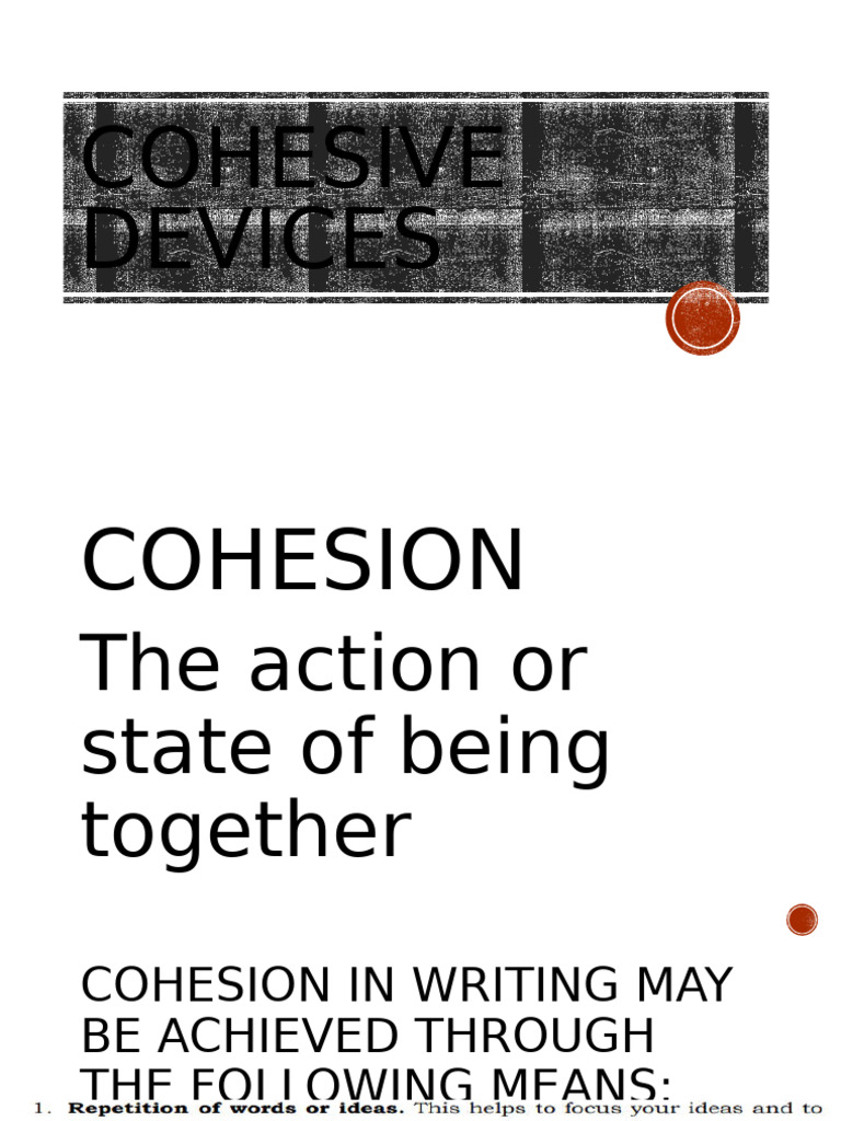 Cohesive Devices | PDF
