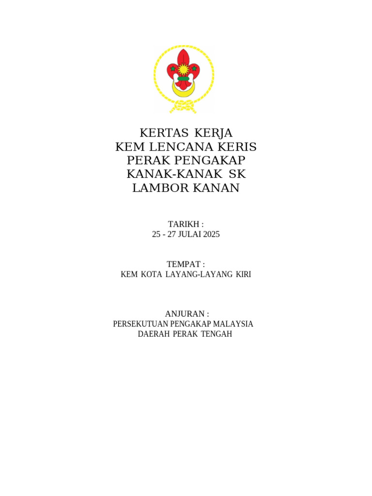 Kem Pengakap Keris Perak 2025 | PDF