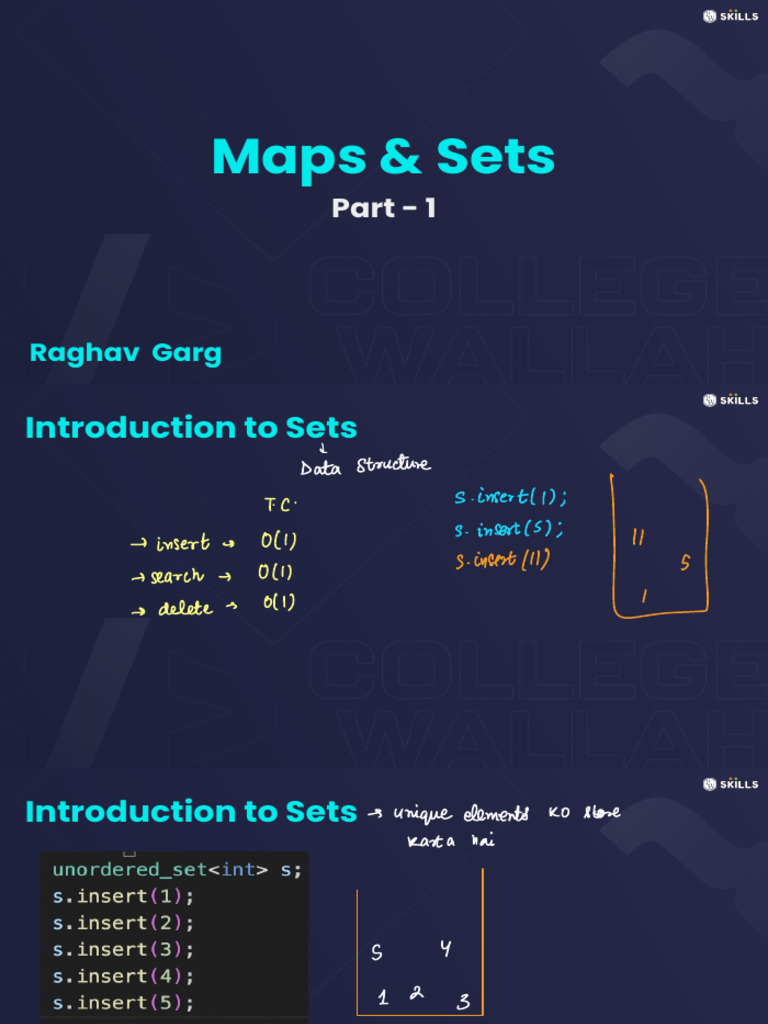 Maps and Sets 01 Class Notes DECODE DSA With C 2-0 ...