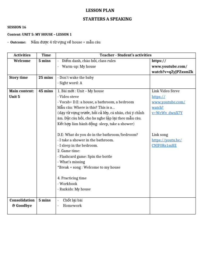 Session 16) - Lesson Plan | PDF