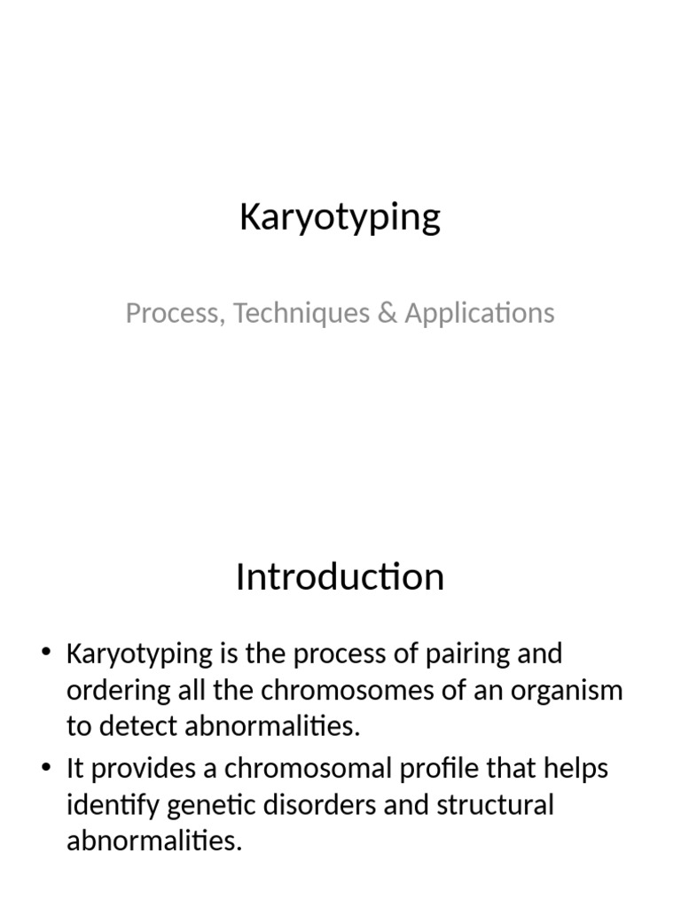 Karyotyping Presentation | PDF