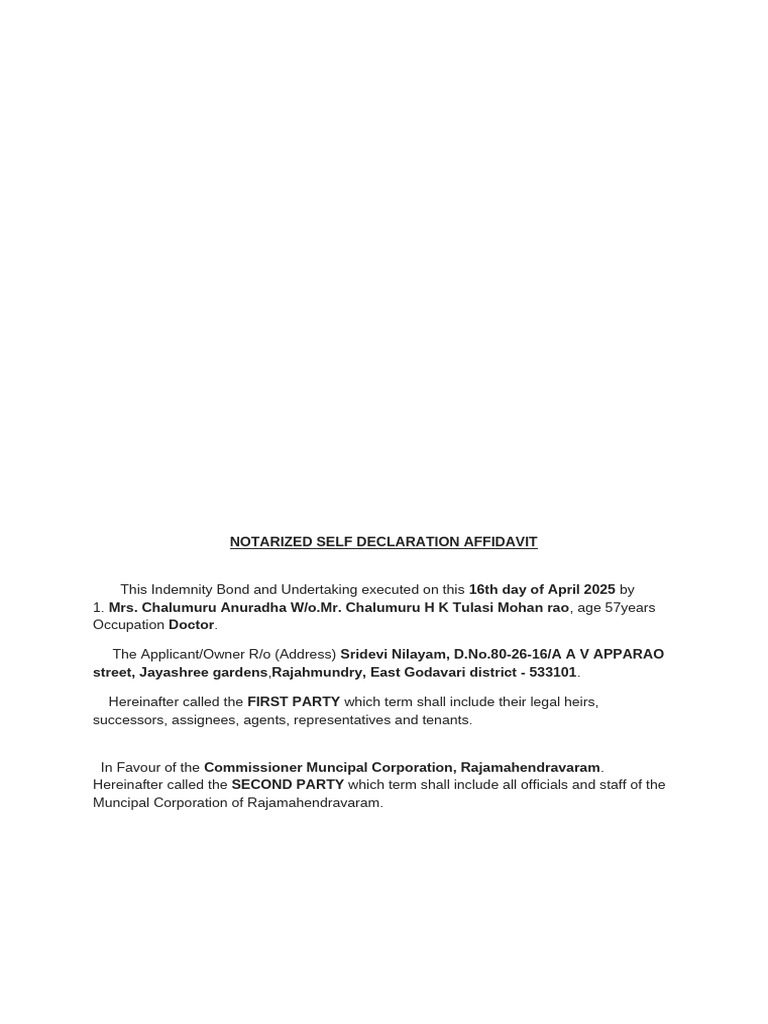 Notarized Self Declaration Affidavit 3 | PDF | Natural Resources Law | Civil Law (Legal System)