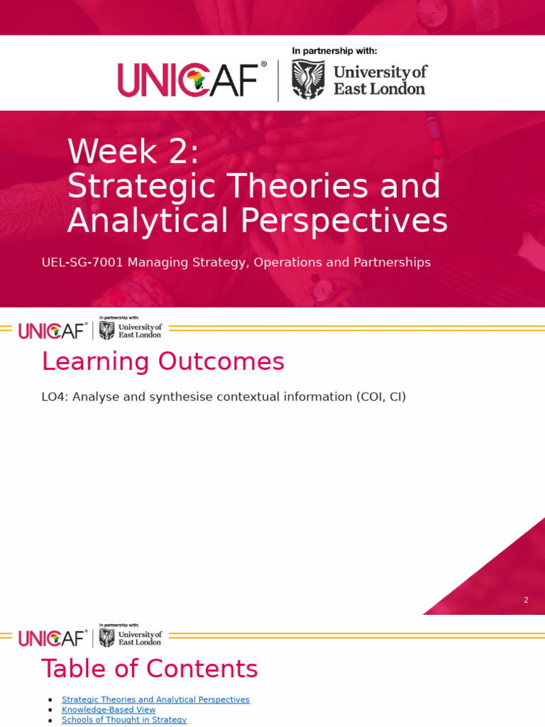 Strategic Theories in Management Analysis | PDF | Strategic Management ...