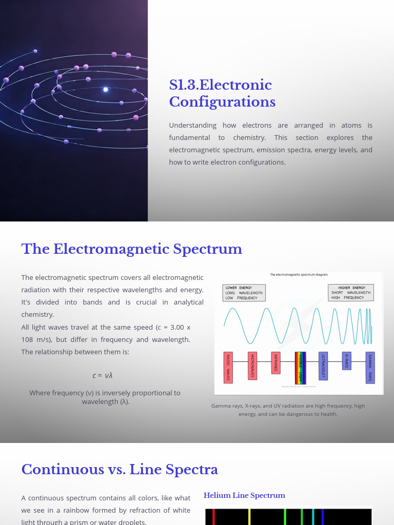 S1.3. Electronic-Configurations | PDF | Electromagnetic Spectrum ...