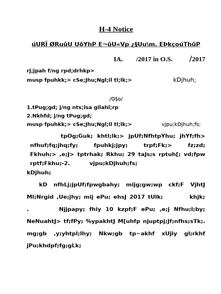 H4 Notice Tamil and Eng | PDF