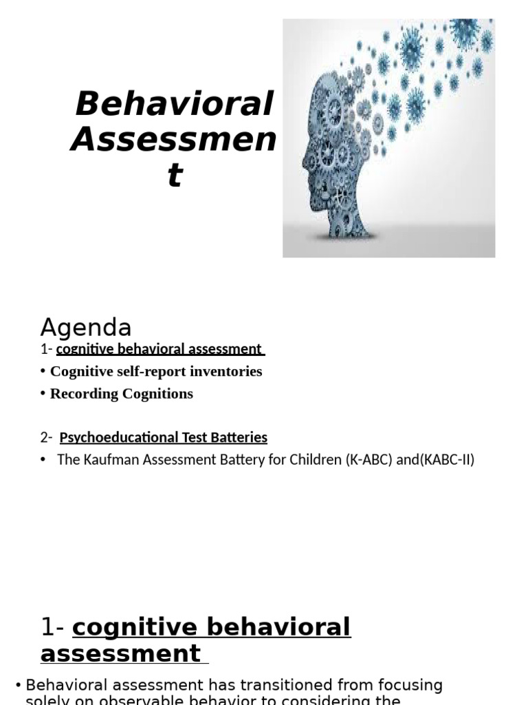 Cognitive Behavioral Assessment Overview | PDF | Cognitive Behavioral ...