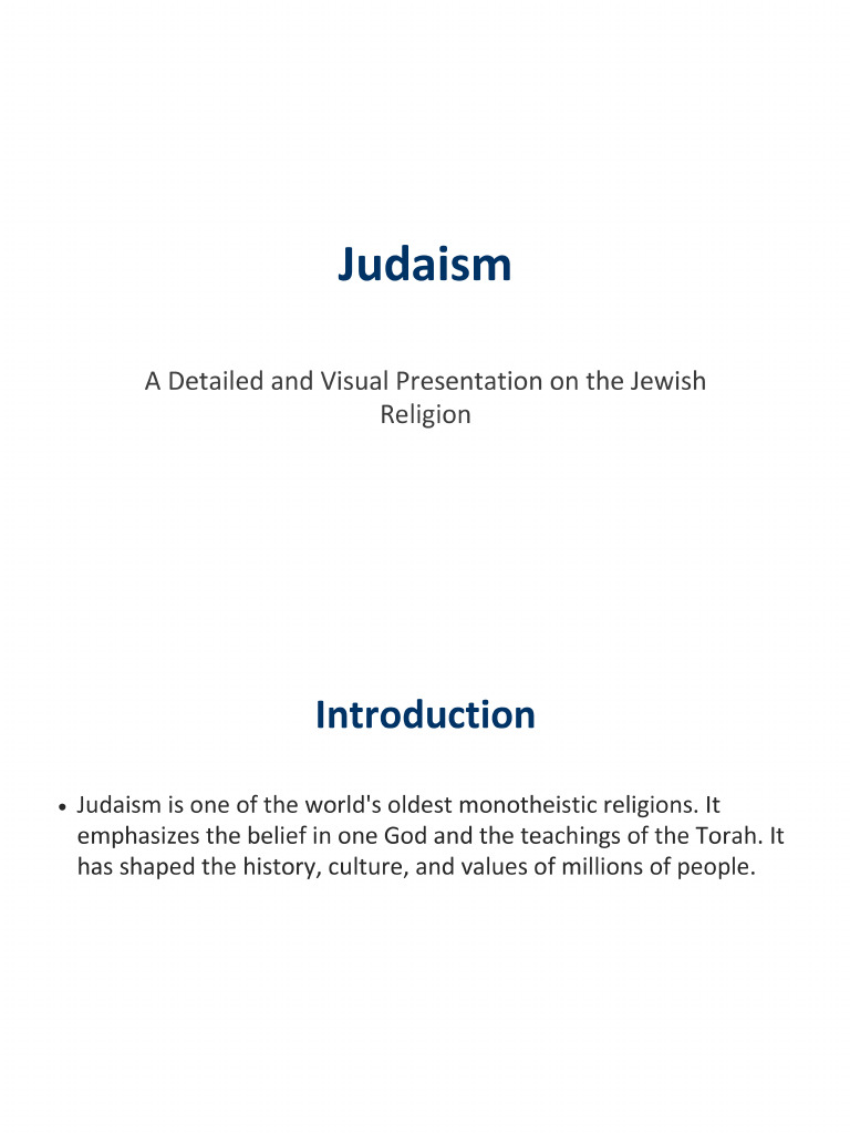 Judaism Presentation With Images (4) .PPTX 20250925 154224 0000 | PDF