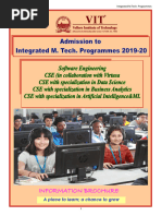 VIT Integrated M.Tech Admissions 2024-25 | PDF