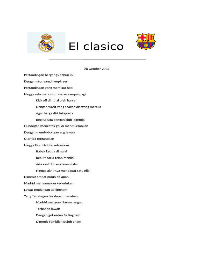 El Clasico | PDF