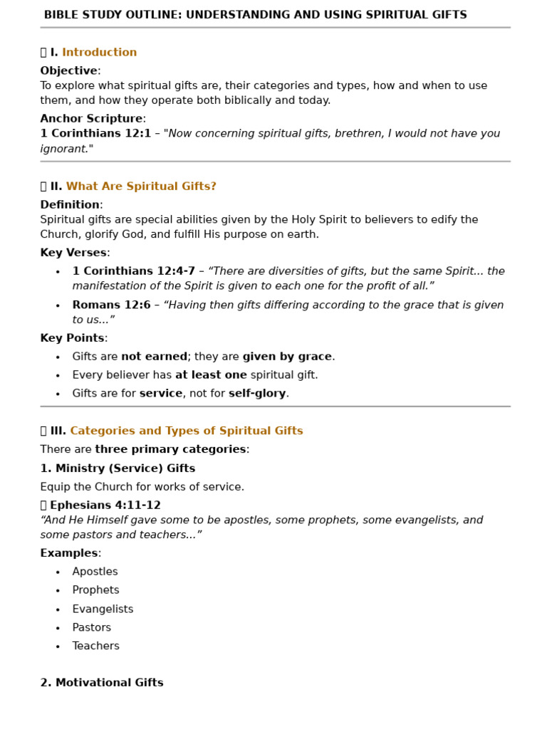 Understanding and Using Spiritual Gifts | PDF | Spiritual Gift ...