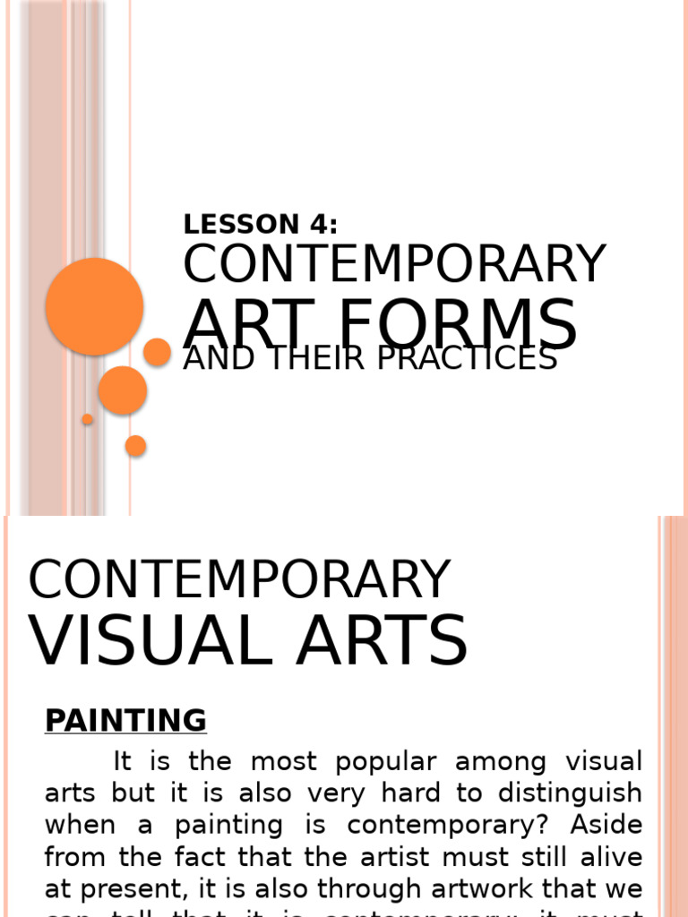 Contemporary Art Forms and Practices | PDF | Paintings | Installation Art