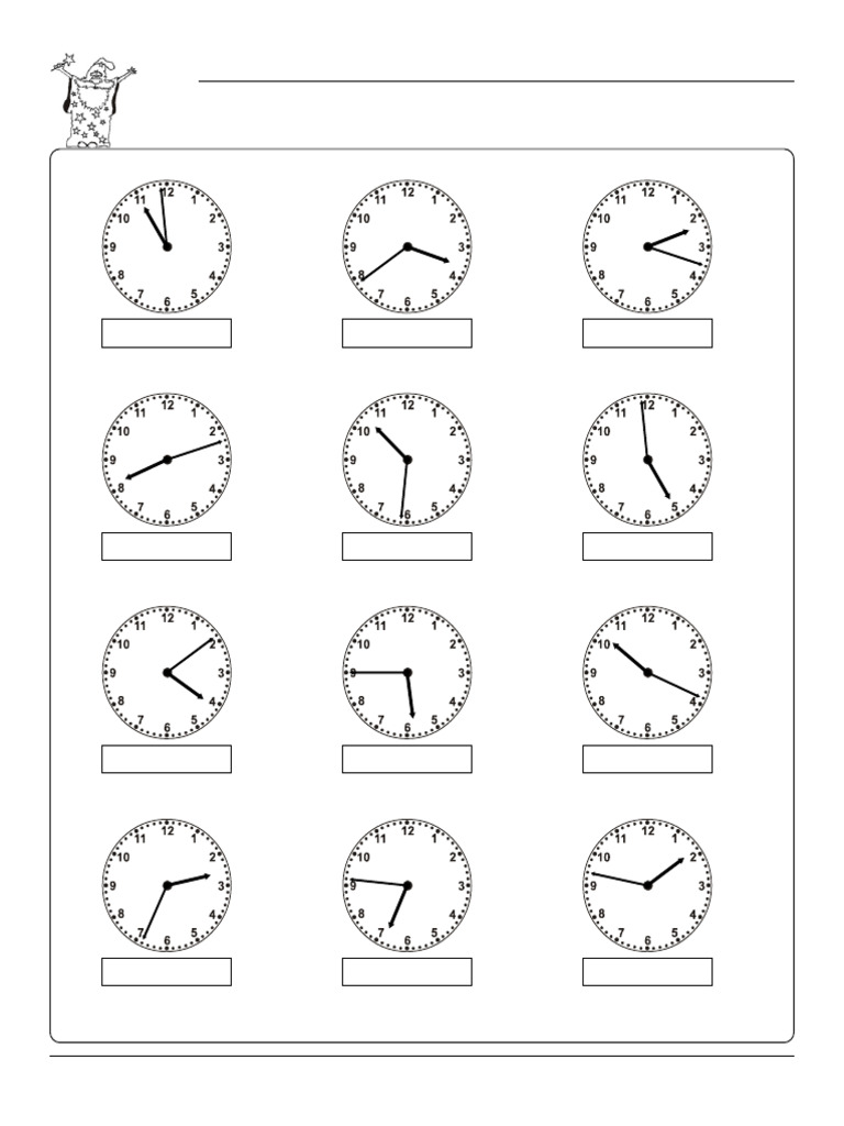 Clock Reading Practice Worksheet 7 | PDF