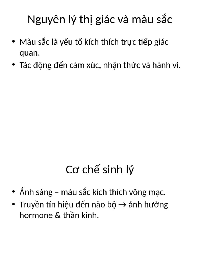 Tac Dong Mau Sac | PDF