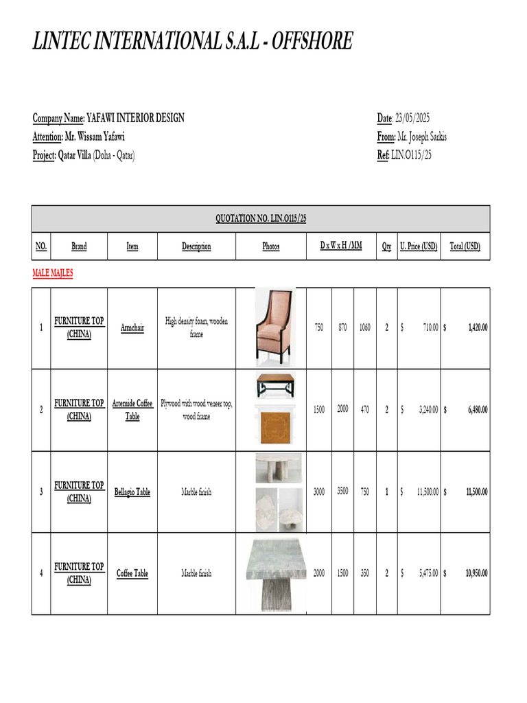 Furniture Offer 23.06.25 | PDF | Furniture | Chair
