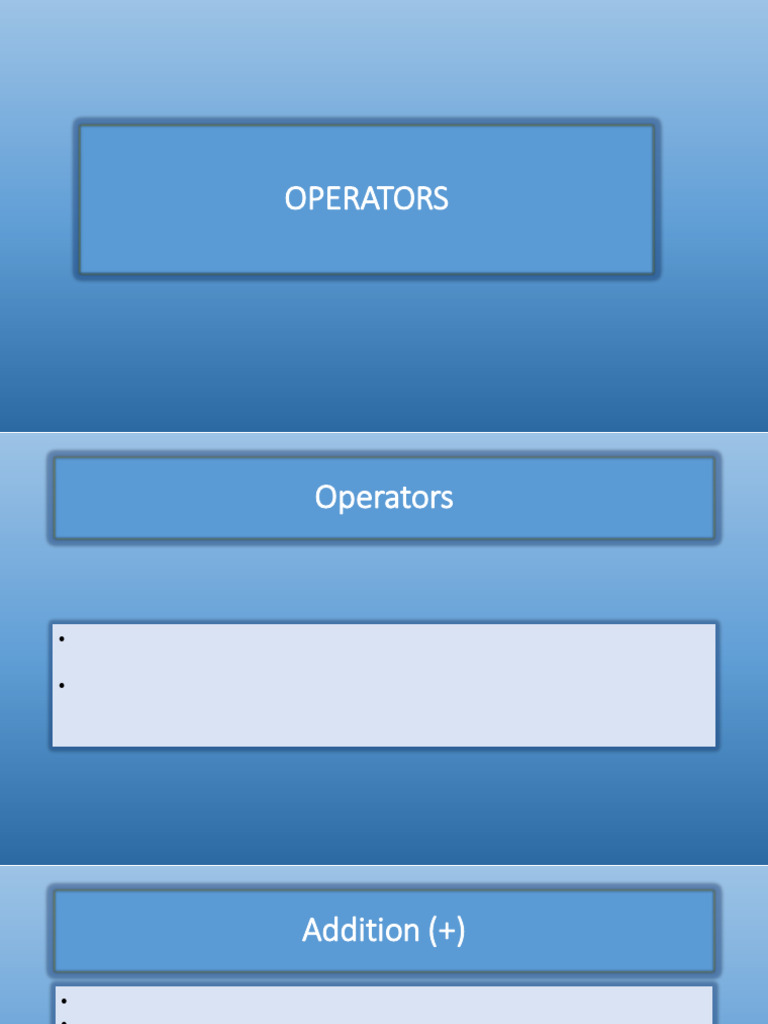 Operators in Programming Languages | PDF