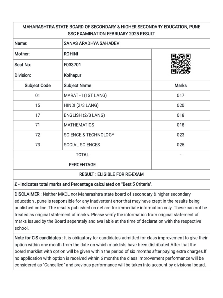SSC Examination February 2025 Result 123 | PDF