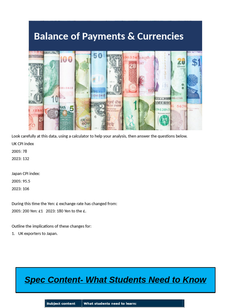 UK-Japan Balance of Payments Analysis | PDF | Balance Of Payments ...