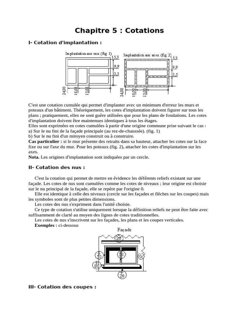 Cotation en architecture et plans | PDF