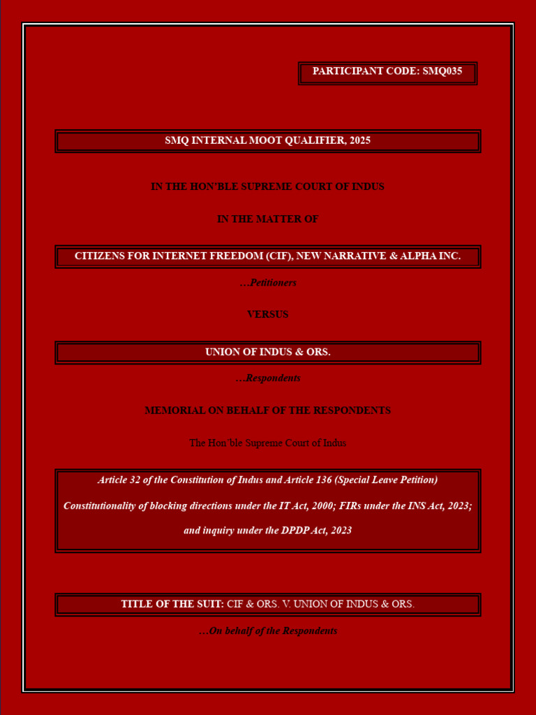 Arguments Advanced On Behalf of The Respondents | PDF | Jurisdiction ...