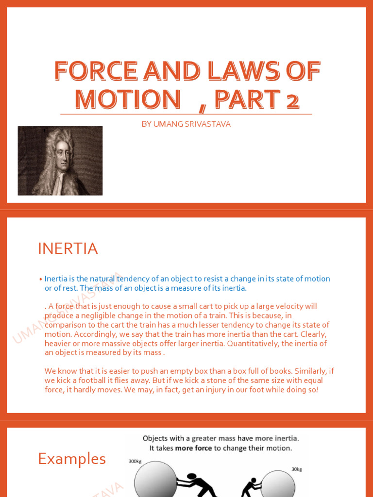 Force and Laws of Motion Part 2 | PDF | Momentum | Force