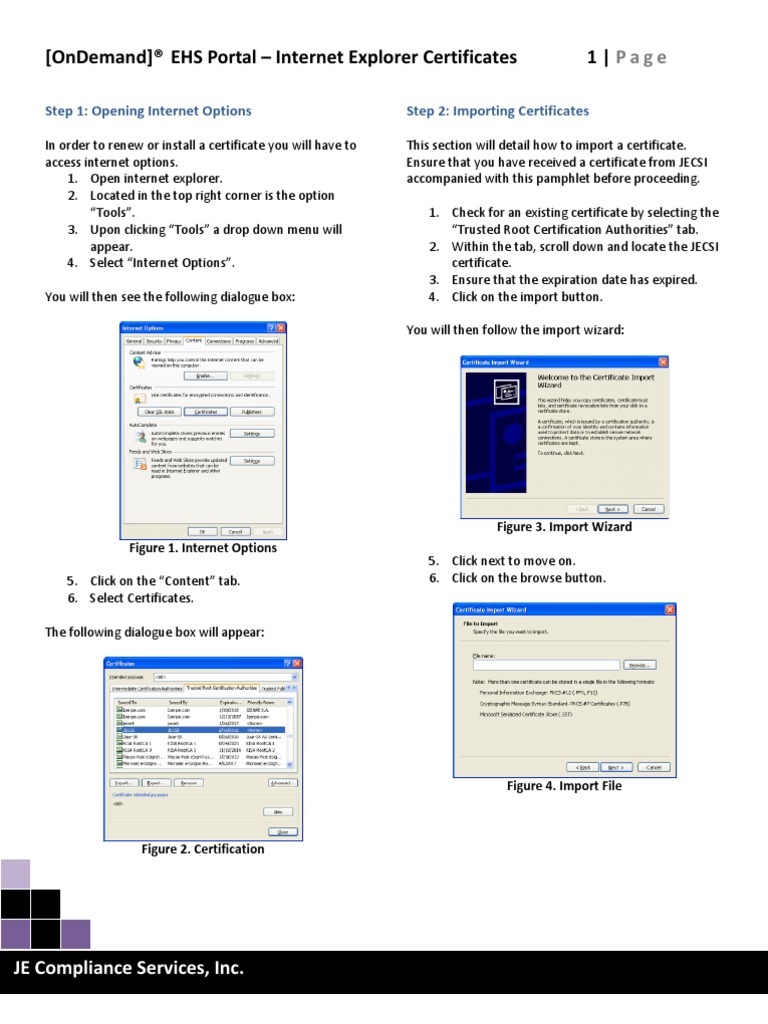 Internet Explorer Certificates | PDF