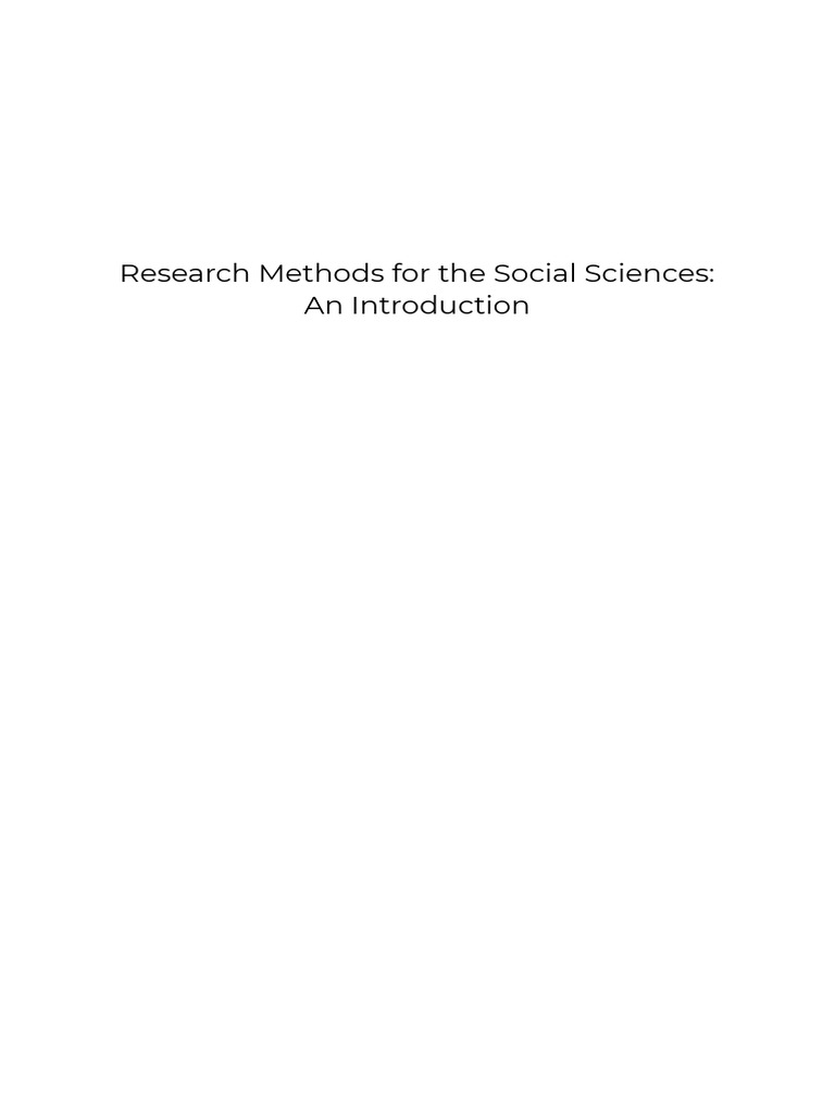 Social Science Research Methods Guide | PDF | Social Constructionism ...
