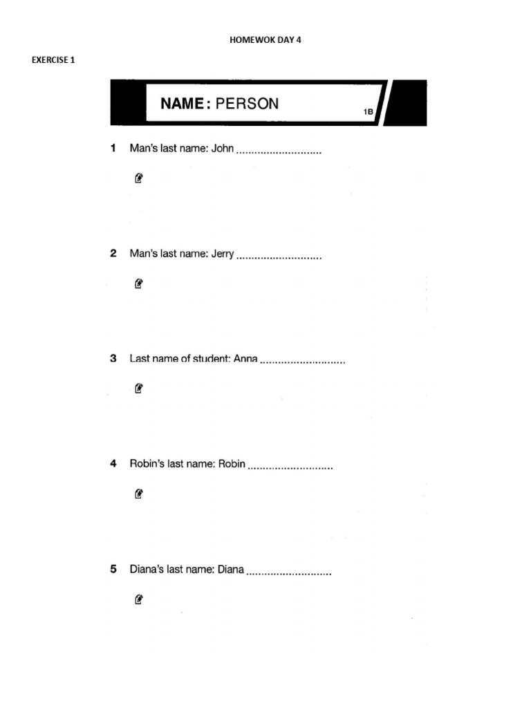 Spelling Exercise Pdf