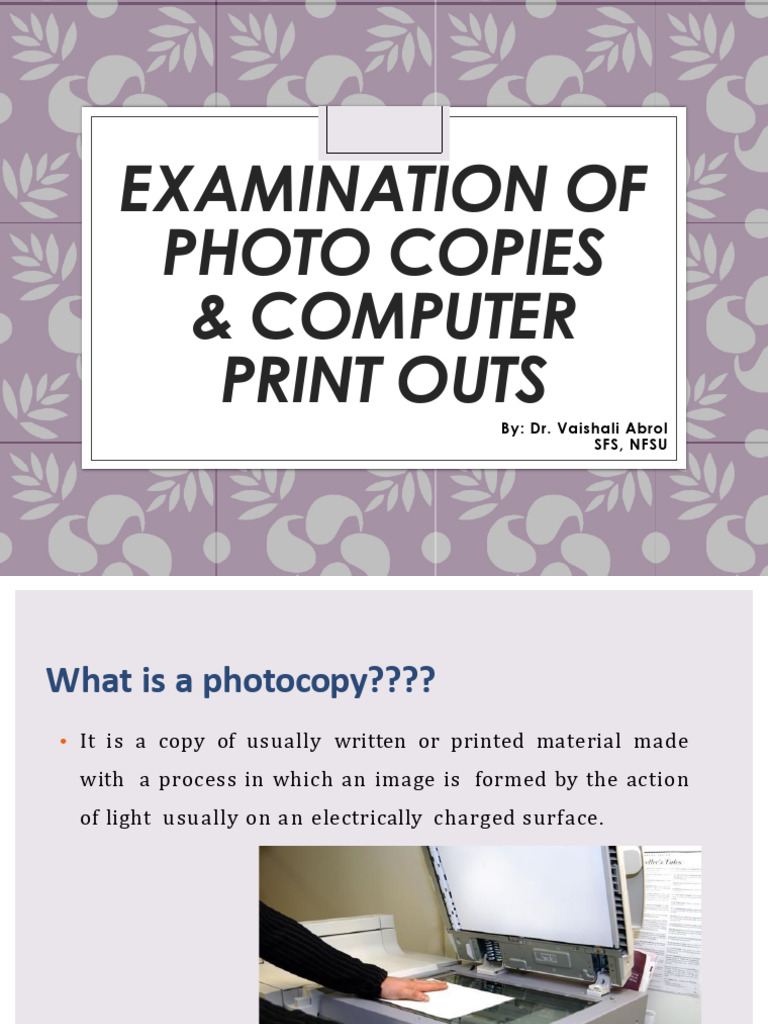 Examination of Computer Print Outs | PDF | Printer (Computing) | Office ...
