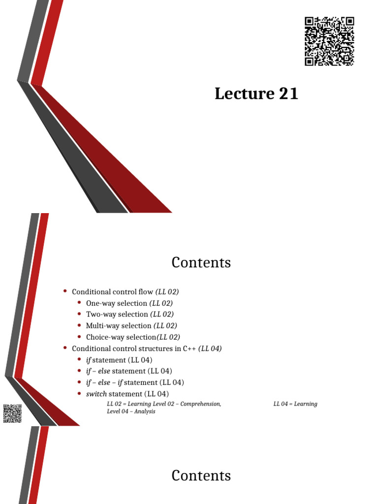 Lecture - 21 - ICP - CS - 104 - 21 - EL | PDF | Computing | Control Flow