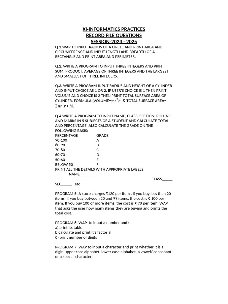 11 Ip Record File Questions New (Autorecovered) | PDF | Area
